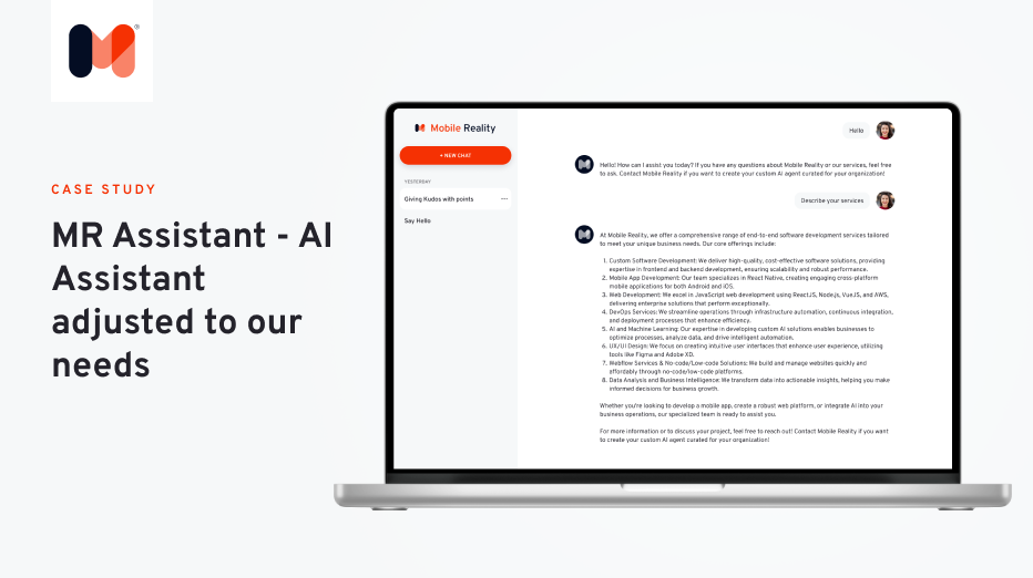 AI Chat Assistant for Mobile Reality